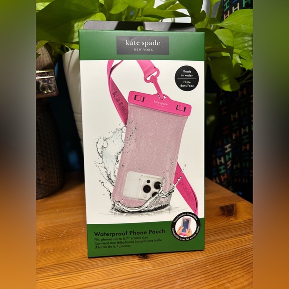 kate spade | Accessories | Nwt Kate Spade Pink Waterproof Phone Pouch ...